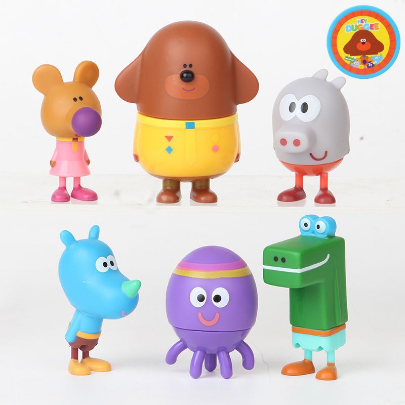 New 6pcs Hey Duggee Action Figure Toy Doll Giveaway Badge Birthday Cake ...