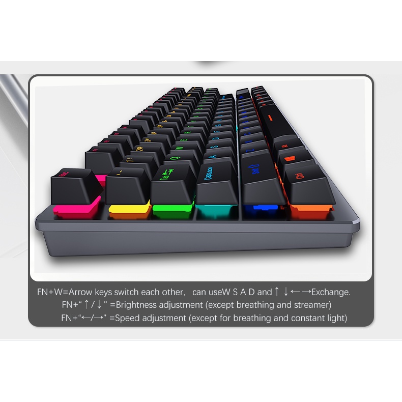 LEAVEN TKL mechanical keyboard gaming blue switch red switch hotswap ...