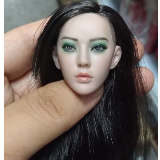 TBLeague 1/6 CAREER KILLER KIYOHA Head Carved Black Long Hair Head ...