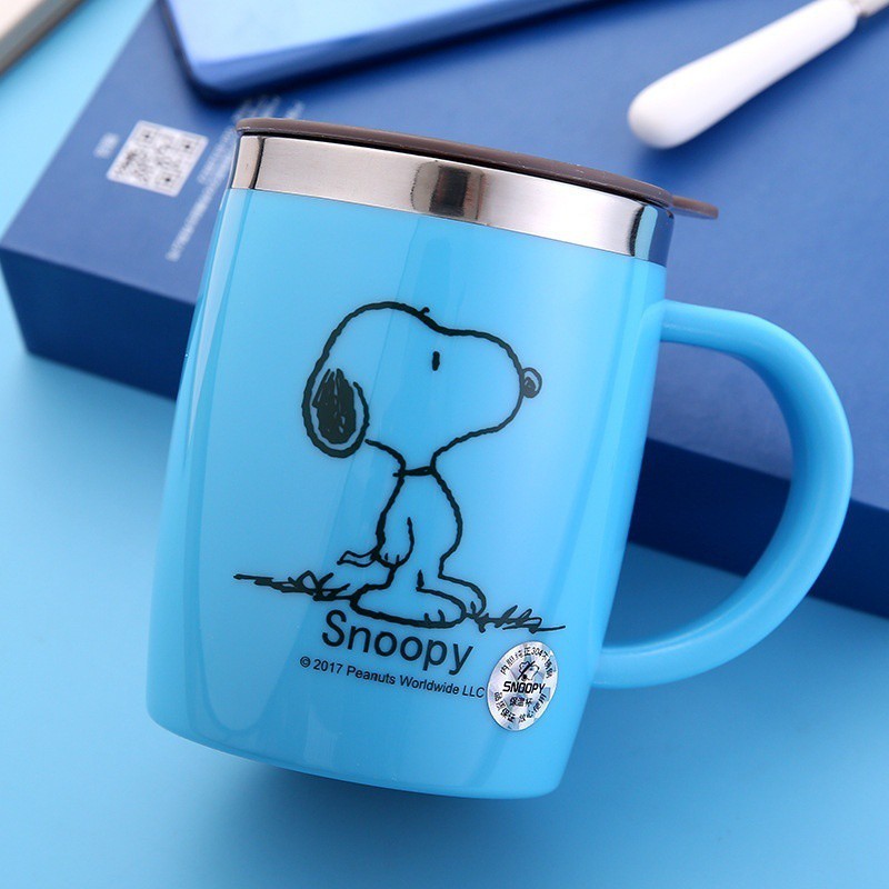 【Ready Stock!!】Snoopy Stainless Steel Mugs for Heat Cold Milk Coffee ...