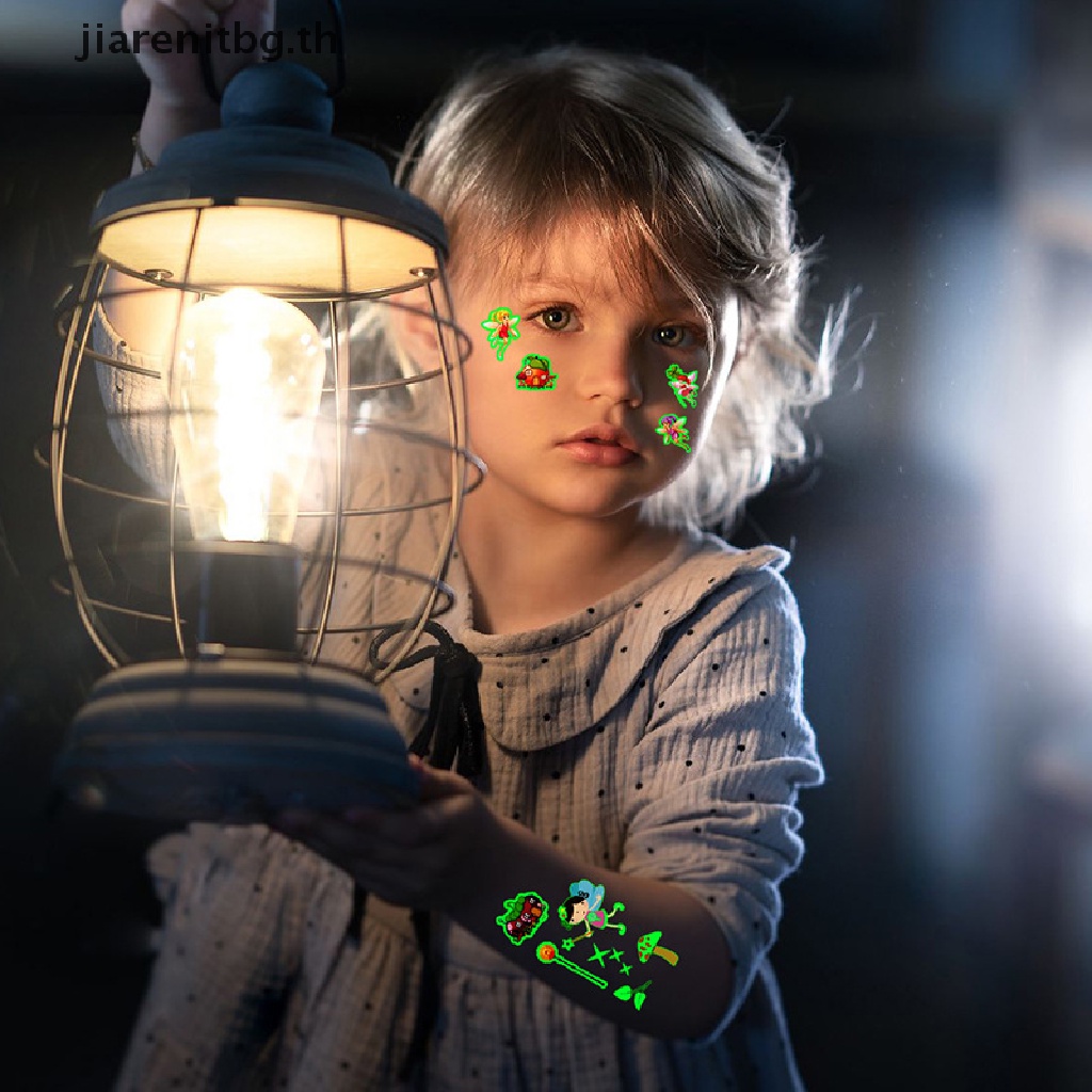 Renbg สติกเกอร์รอยสักชั่วคราว ลายการ์ตูน เรืองแสง สําหรับเด็ก 5 แผ่น ...