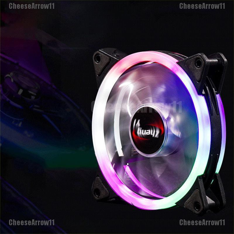 CheeseArrow LED Cooling Fan RGB 12cm DC 12V Brushless Cooler For ...