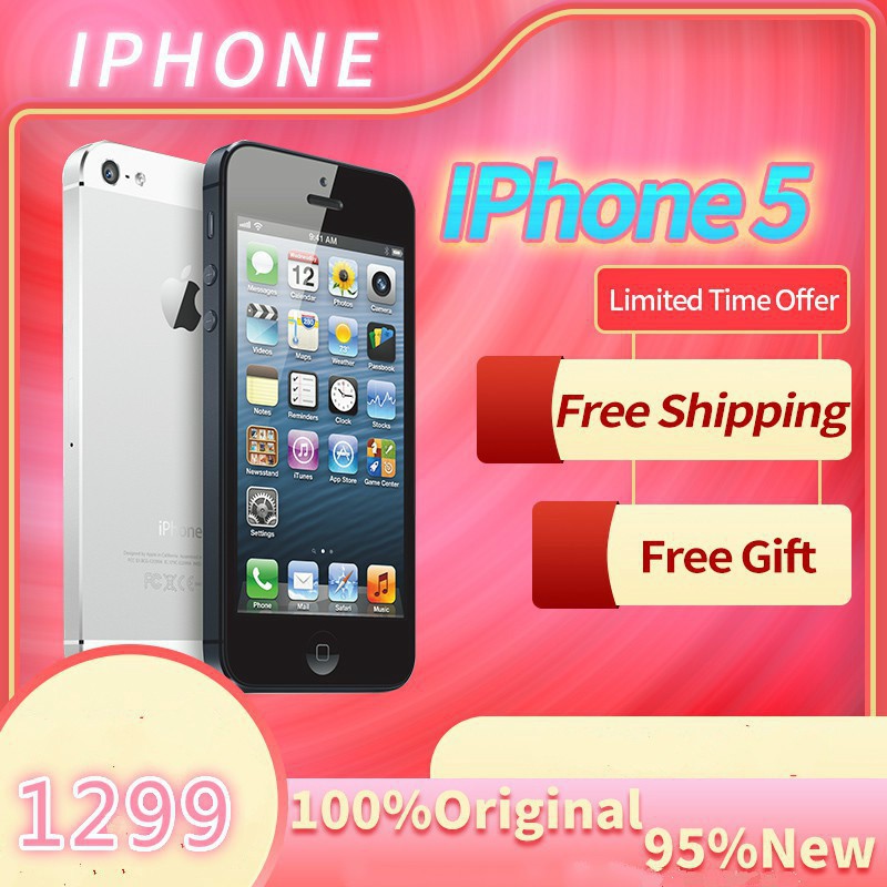 Apple iPhone 5 16GB 32GB มือถือแท้ 100% มือถือมือสองส่งถึงบ้านจ่ายเงินสดใช้ภาษาไทยได้ ...