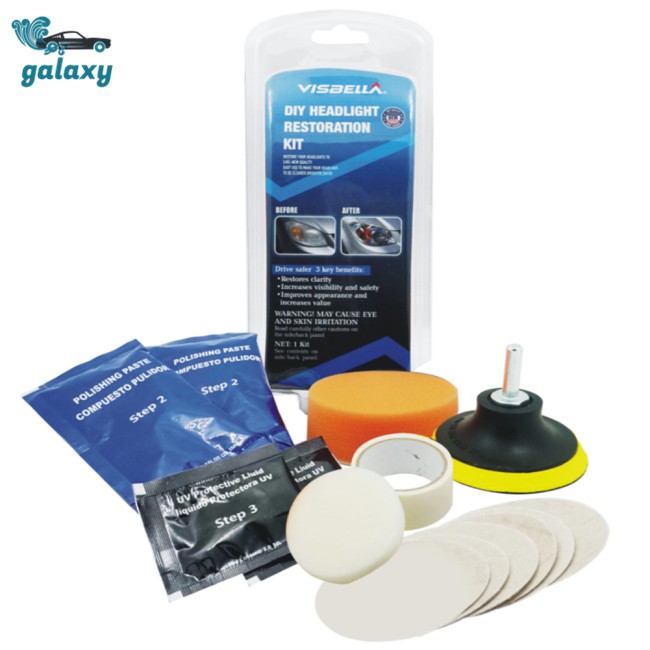 Car Headlight Lens Restoration Kit System Professional Restorer ...