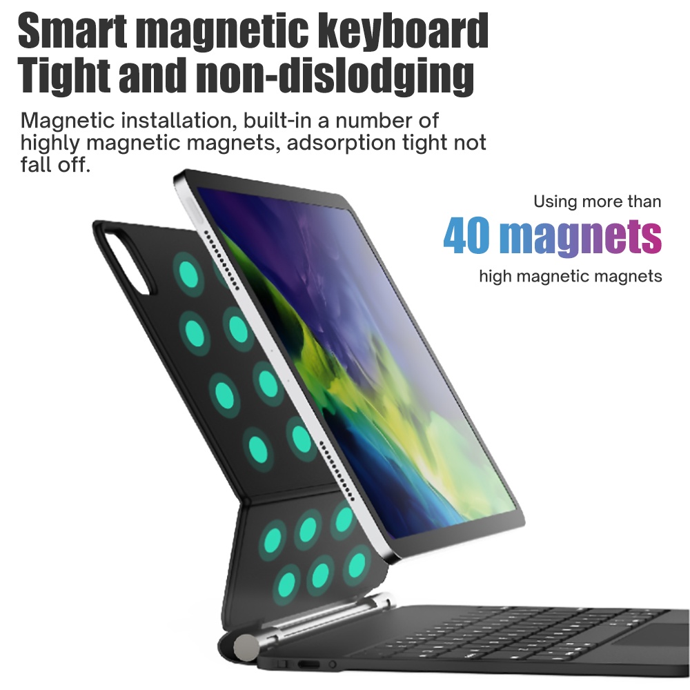 Magic Keyboard For iPad Pro 12.9 2018 2020 2021 iPad Pro 11 iPad Air 4 ...
