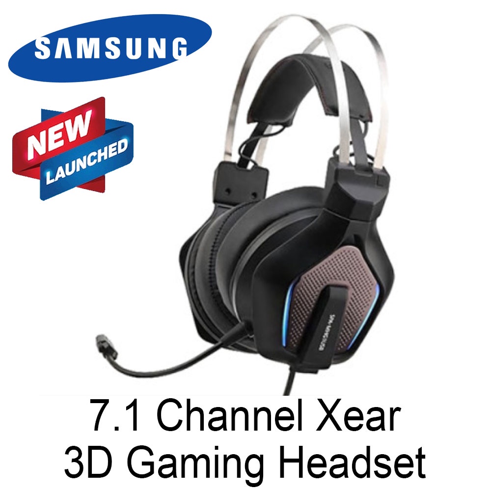 SAMSUNG SPA-MHG1USB 7.1 Channel Xear Gaming Headset Headphone LED 3D ...
