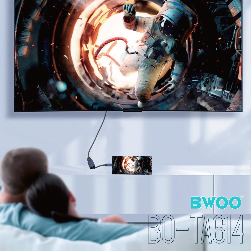 BWOO TA614 USB-C to HDMI Adapter อะแดปเตอร์แปลงสัญญาณ USB-C ไปยัง HDMI ความละเอียด 4K60Hz เสียบ ...