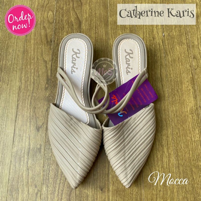 Catherine Mules Jelly Channel Wedges แบรนด์ 3.5 ซม. สําหรับรถ ...