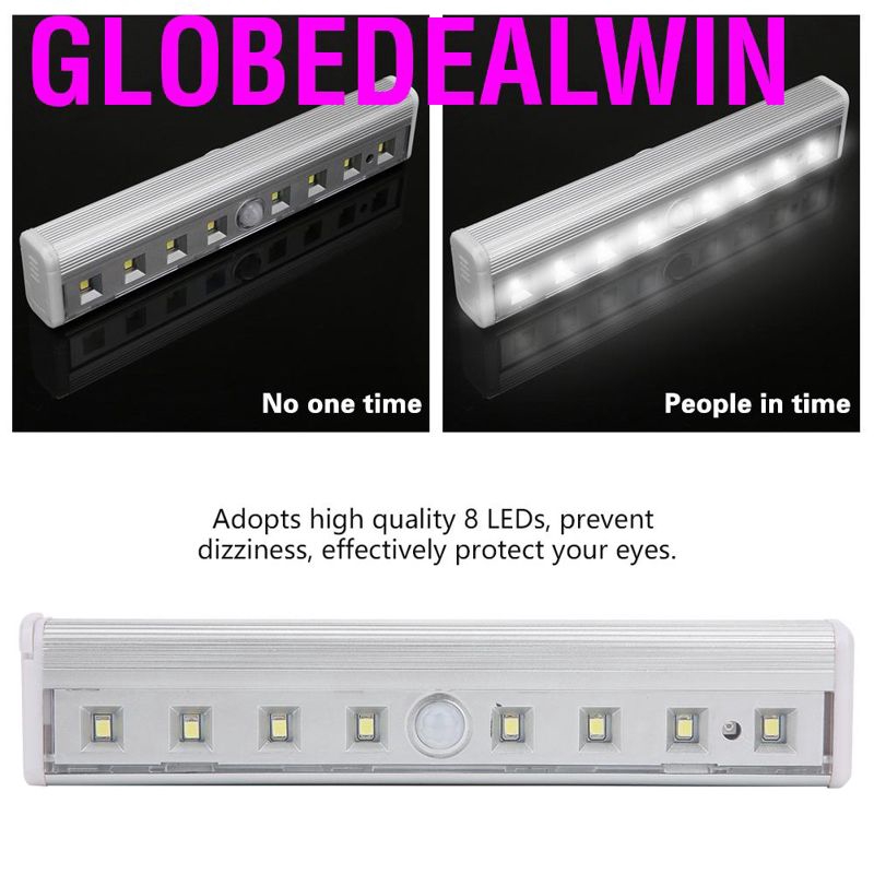 Globedealwin 8LED Portable Motion Sensor Night Light Automatic ...