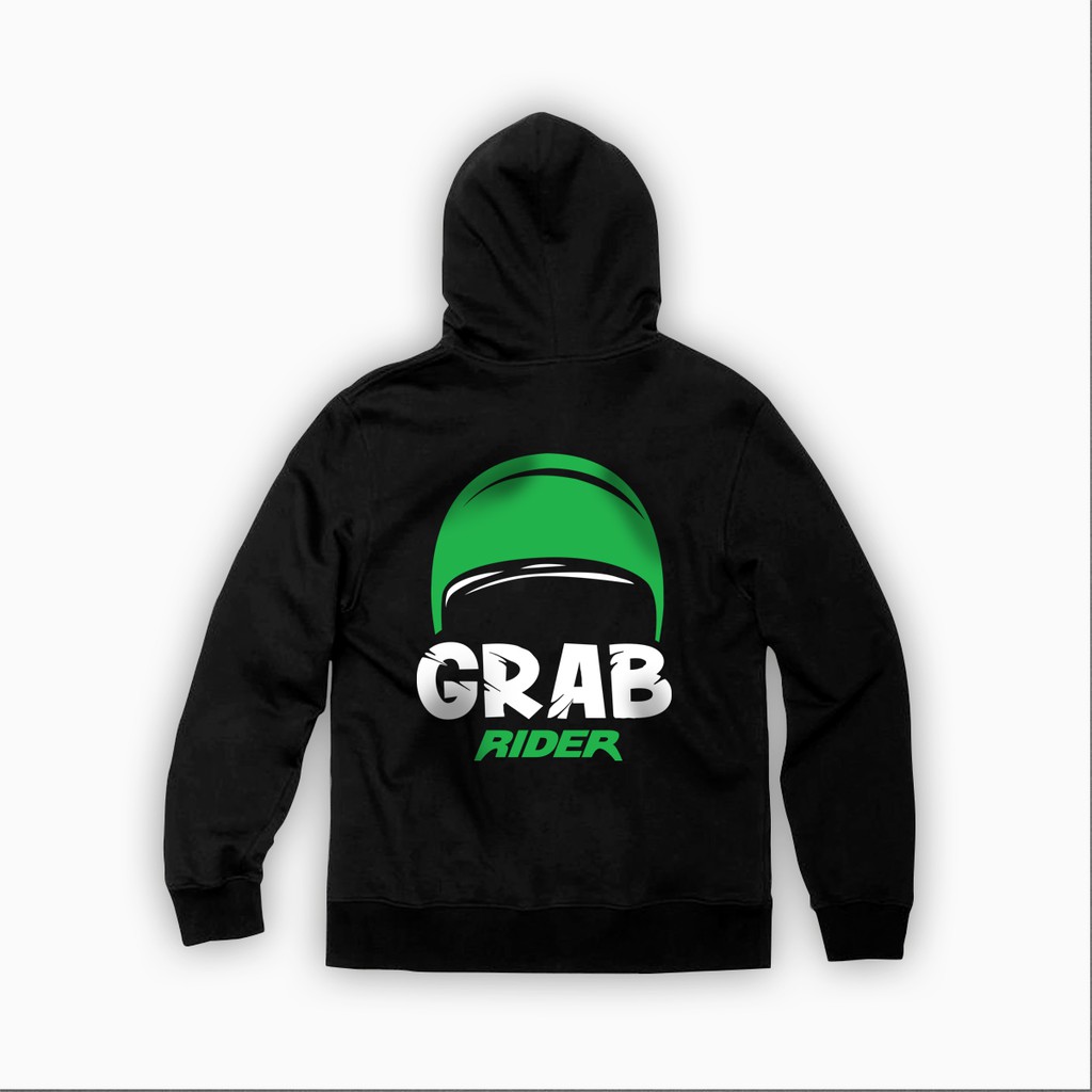 เสื้อฮูดสีดำ Grab rider - nprdsign - ThaiPick