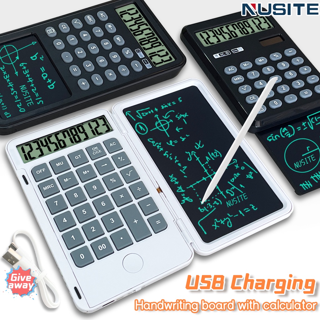 New6 Inch Calculator USB LCD Writing Tablet Portable Rechargeable Drawing Board Office ...