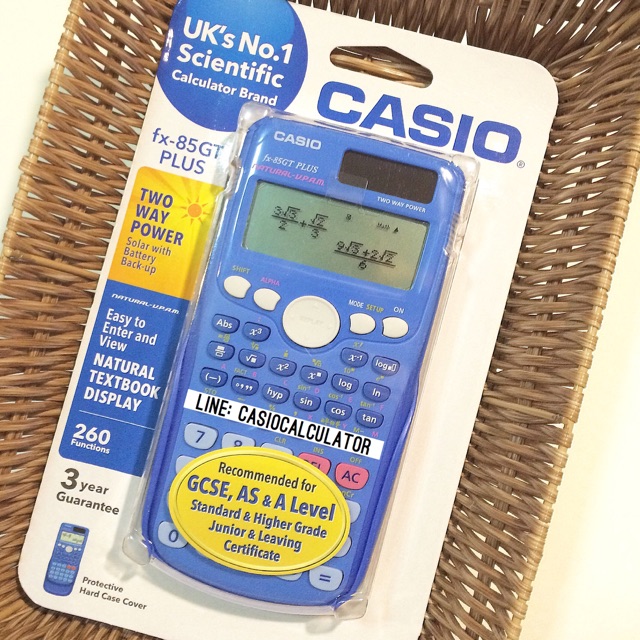 Casiocalculator เครื่องคิดเลข BLUE CASIO FX-85gt plus - vikillth - ThaiPick