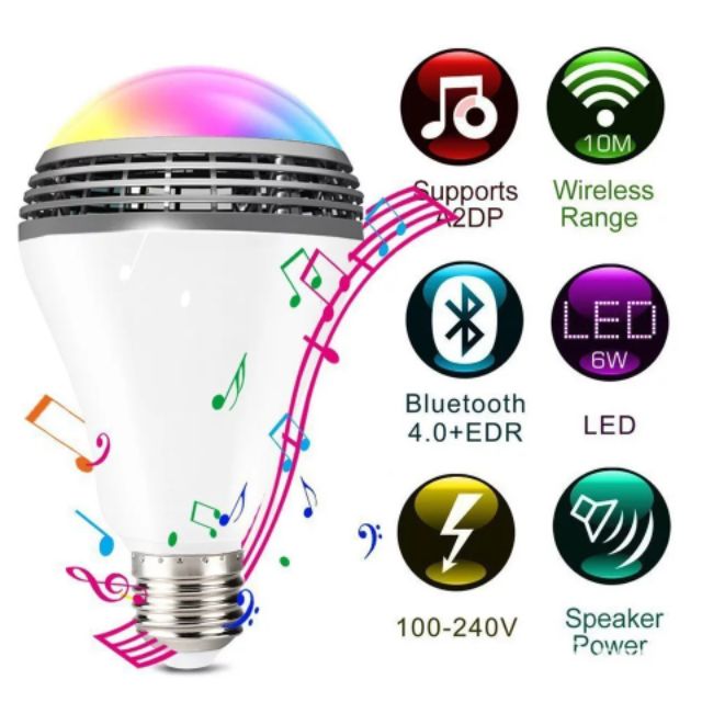 หลอดไฟเพลงApp ilink Bluetooth 4.0 E27 สมาร์ท RGB ลำโพงบูลทูธไร้สาย โคม ...