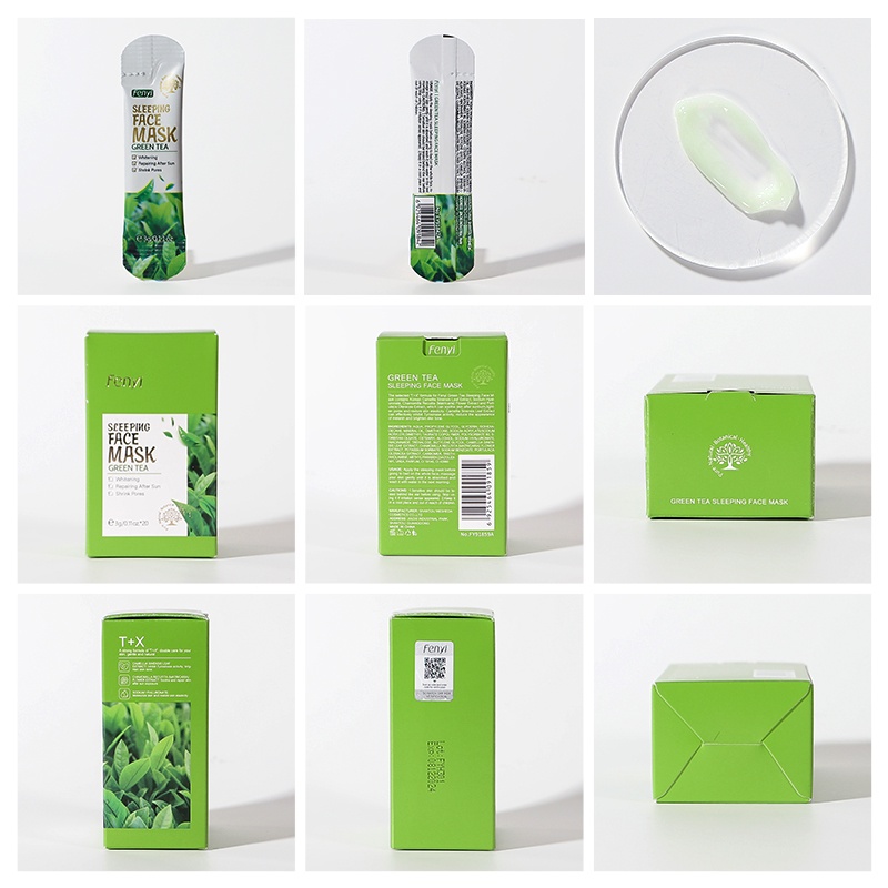 Fenyi Soothe Skin Green Tea Repair Damaged Skin Sleeping Face Mask ...