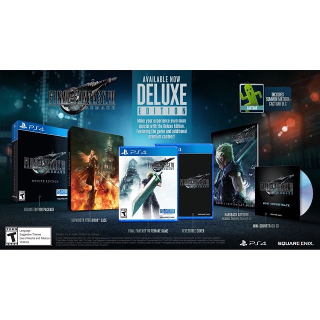 แผ่นเกมส์ PS4 Final Fantasy VII Remake (Deluxe Edition) Z3 ของใหม่ มือ 1 - lexartit - ThaiPick