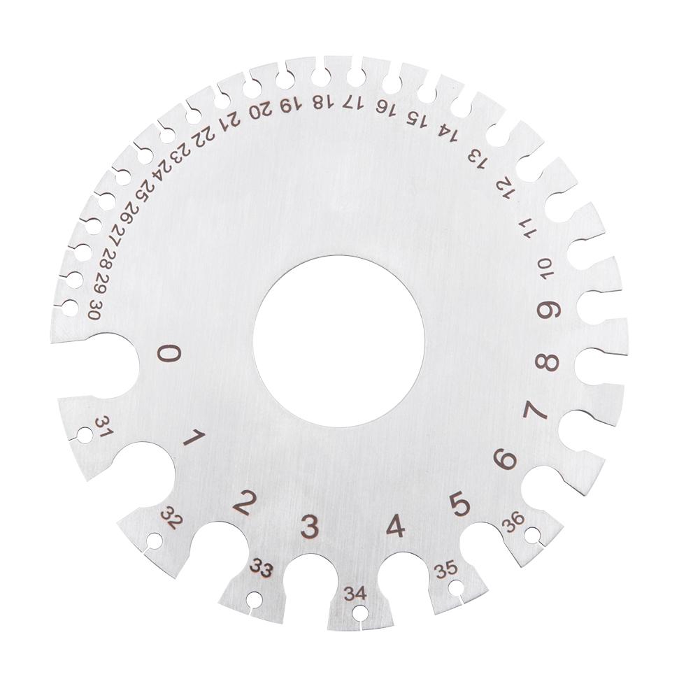 Round Thickness Measurer Wire Tool Gauge Sides Ruler steel 2 Tester ...