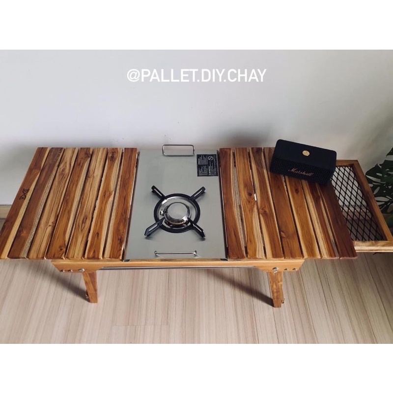 โต้ะ IGT DNA CAMP เป็นงานไม้สักทอง - pallet.diy.chay - ThaiPick