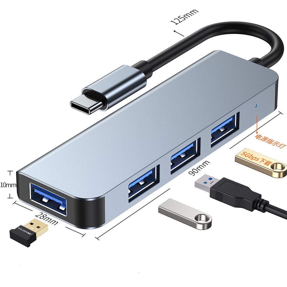 type c USB HUB 3.0 5Gbps 4Ports Splitter Adapter Super Speed High ...