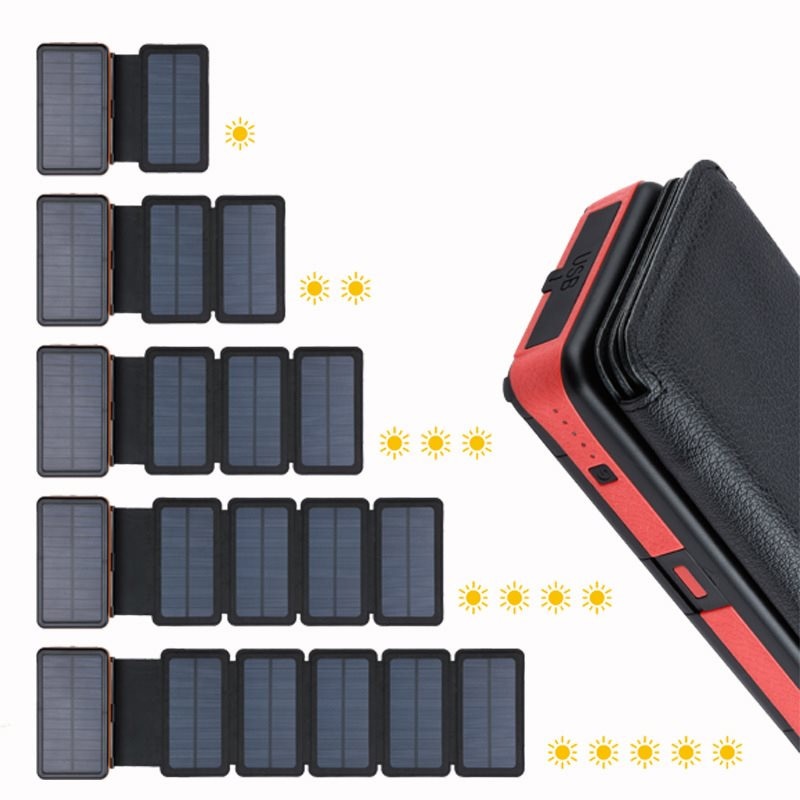 Foldable Solar Power Bank 20000mAh Dual USB Waterproof powerbank ...