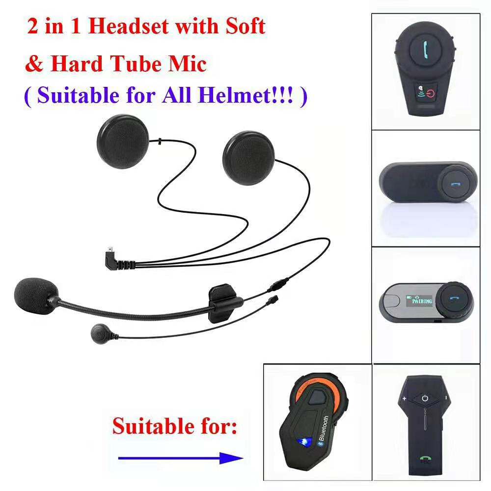FreedConn T-COM VB SC 2in 1 Headphone Microphone Soft and Hard Mic For ...