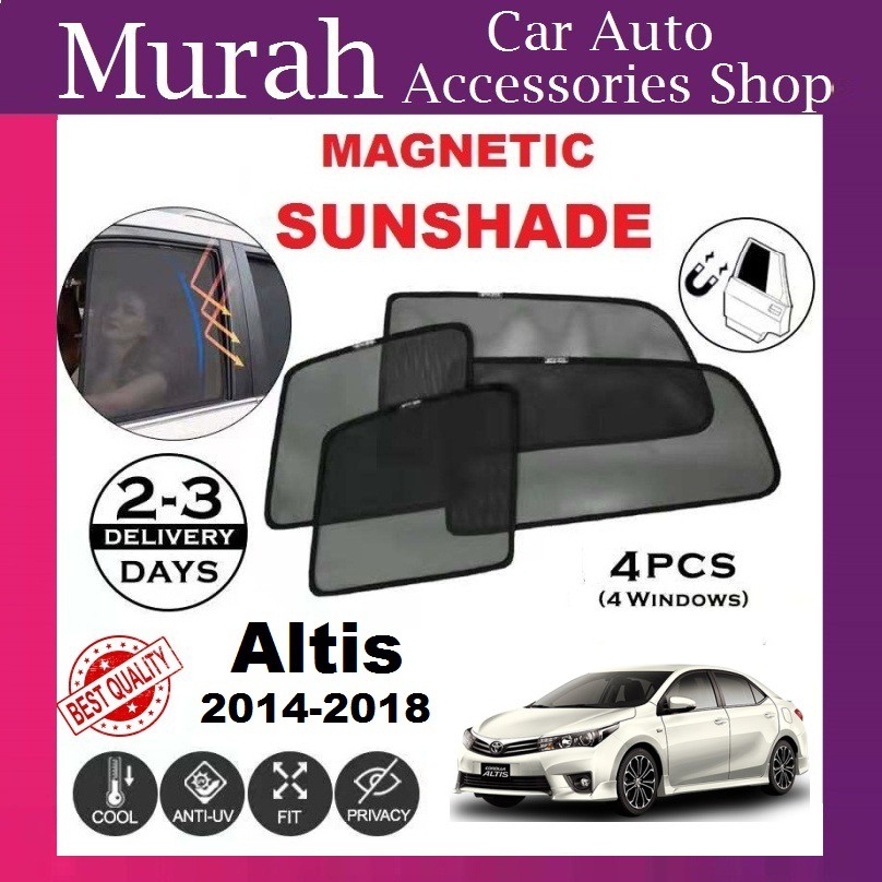 Toyota Altis 2014-2018 Magnetic Sunshade 4pcs 3FHW - 9gw275bi4m - ThaiPick