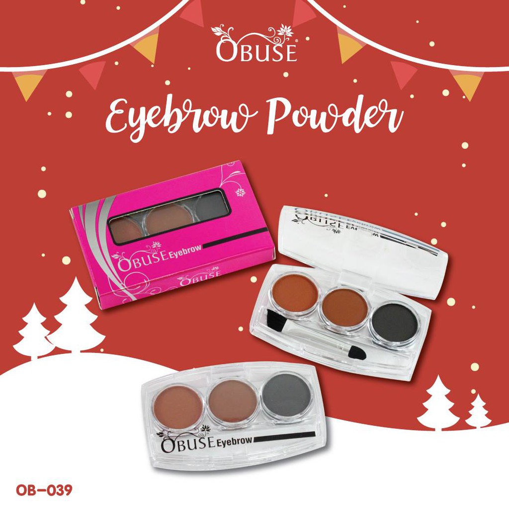 คิ้วฝุ่น Obuse Eyebrow OB-039 *ของแท้* ตกแต่งคิ้วไล่ระดับ 3 โทนสี ...