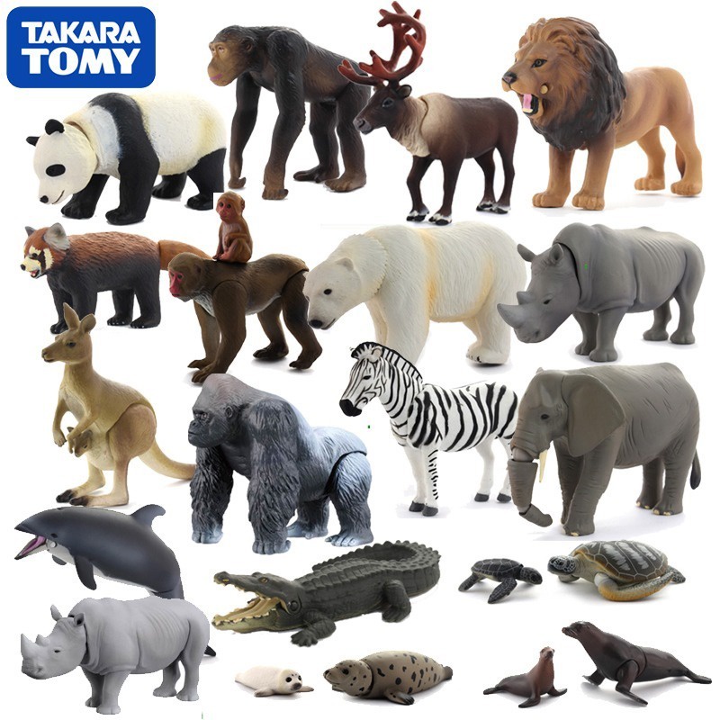 Local StockJapan Takara Tomy Genuine Wild Animal Model Movable Legs ...