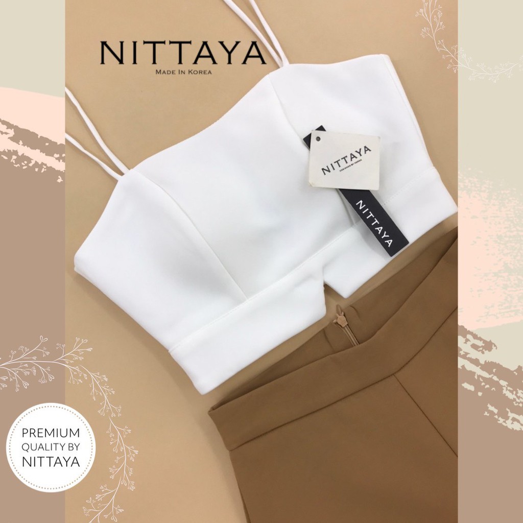 งานป้าย NITTAYA การันตีเสื้อผ้าคุณภาพ Set เสื้อสายเดี่ยว กางเกงขายาว เสื้อครอปสายเดี่ยว ทรง ...