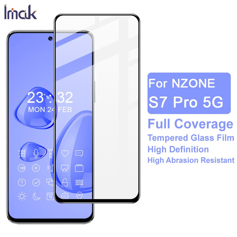 NZONE S7 Pro 5G Full Coverage Tempered Glass Film Imak Screen Protector Full Screen Protector ...