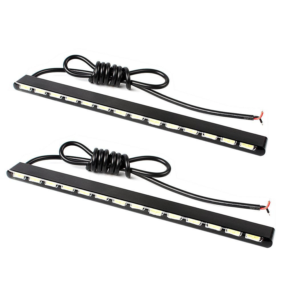 12V LED Strips Car DRL Lights Day Running Fog Lamps White Interior ...