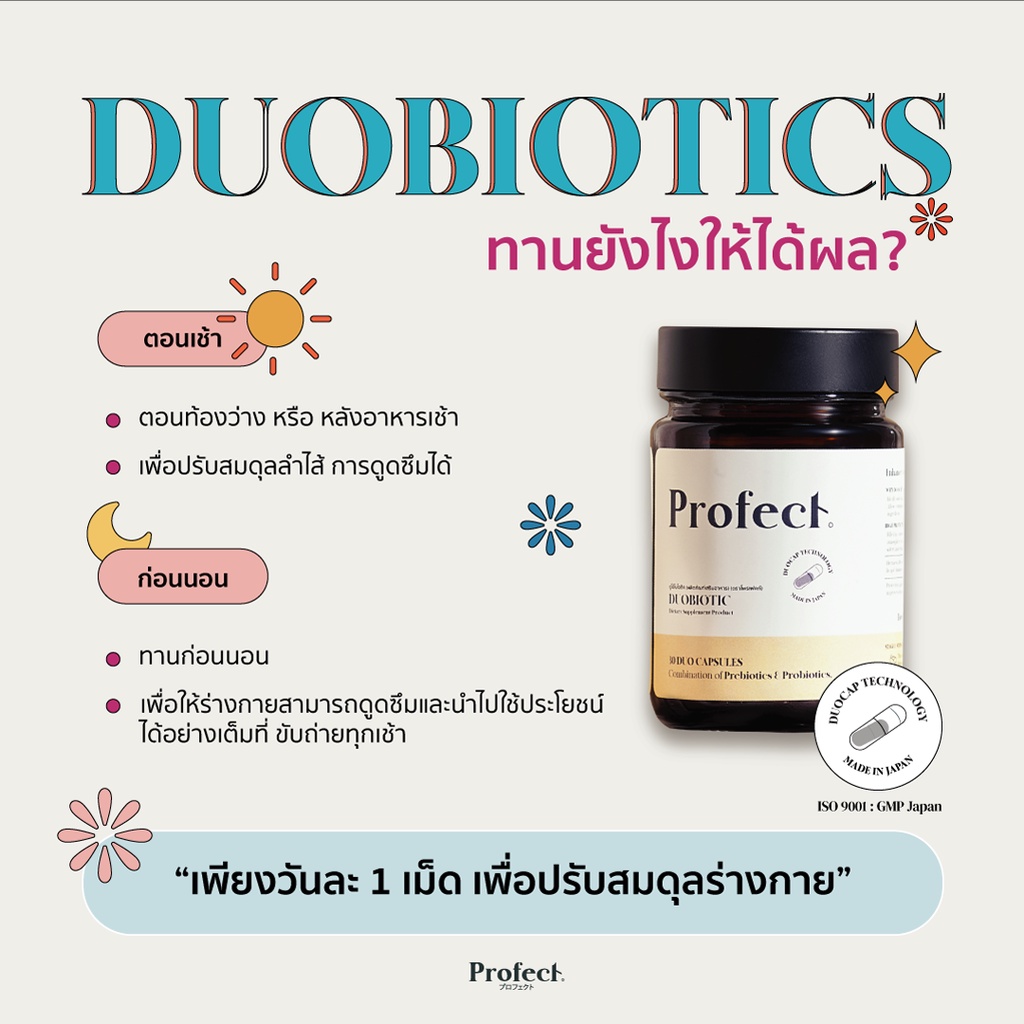 Profect DUOBIOTIC - Probiotics Prebiotics 30 Duo-Capsules - shopdee ...