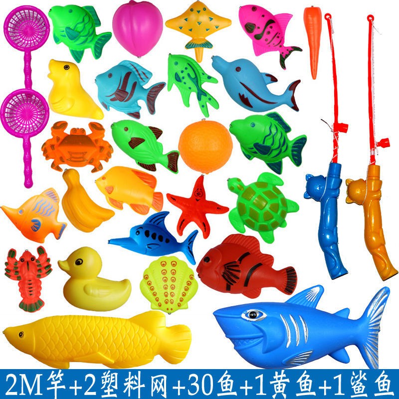 Children s fishing toy magnetic fish set baby water toy educational ...