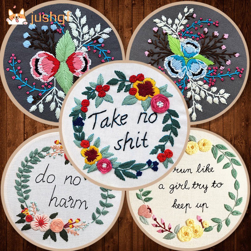 Europe DIY Embroidery Starter Kit Stereo 3D Flowers Embroidery Set ...