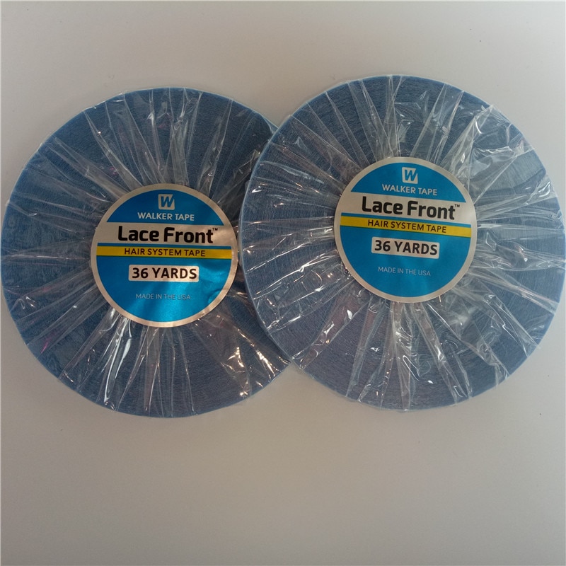 0.8cm 1.0cm 36yards Strong Hair System Tape Lace Front Support Blue Double Sided Tape For Tape ...