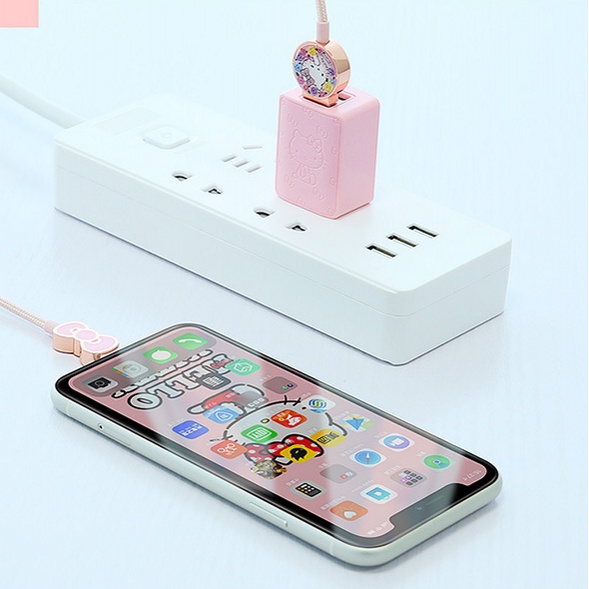 ♣۩Hello Kitty Data Cable Lightning cable Type-C cable Zinc alloy 3D cat ...