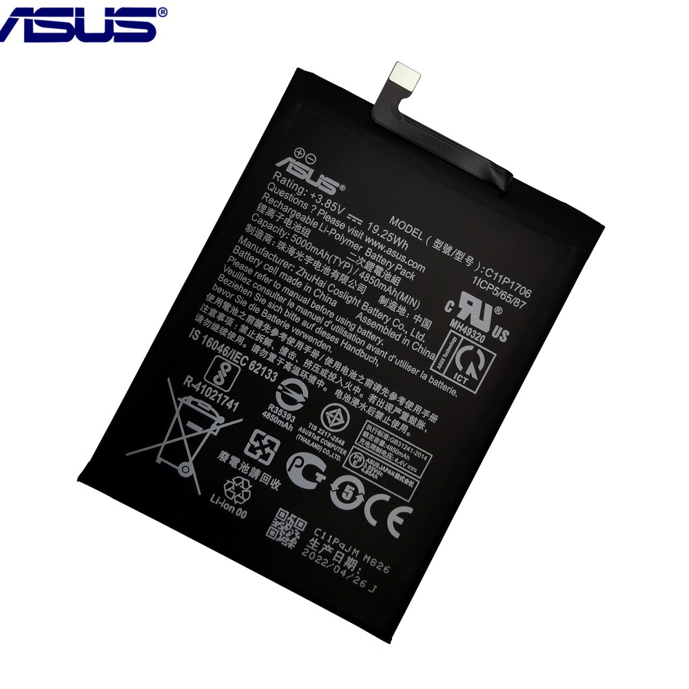 Original ASUS High Capacity C11P1706 Phone Battery For Asus ZB601KL ...