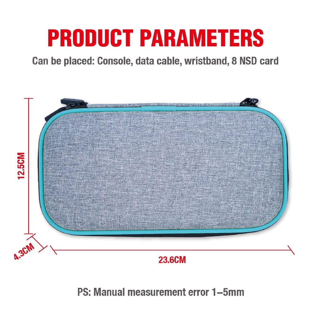 Nintendo Switch Lite Case GRAY Protective Hard Portable Travel Carry ...