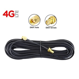 PR SMA RG174 1 เมตร 4G 3G Extension Antenna Cable SMA Male to SMA ...