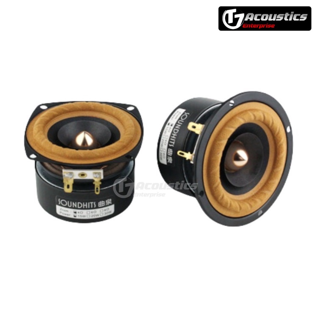 SQ-303R ดอกลำโพงฟูลเรนจ์ 3 นิ้ว เฟสปลั๊ก+กรวยวงแหวน ฝ้ายอันคันทาร่า ดอกลำโพงเสียงกลาง ลำโพงบ ...