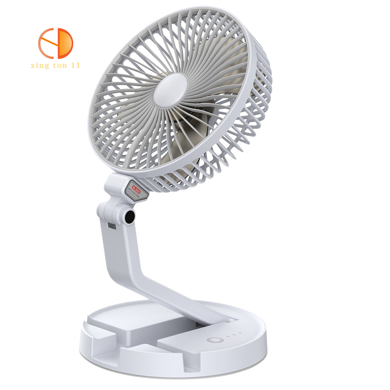 USB Small Fan Folding Telescopic Charging Battery Fan Desk Lamp Fan ...