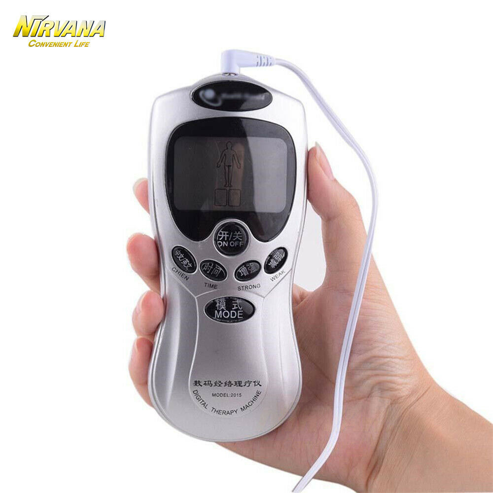 【Ready Stock】 4 Pad Pulse Tens Machine Therapy Massager Device Pain ...