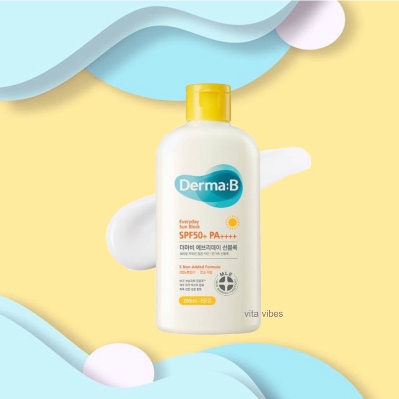 Derma:B Everyday Sun Block SPF50+ PA++++ 200ml | Shopee Thailand
