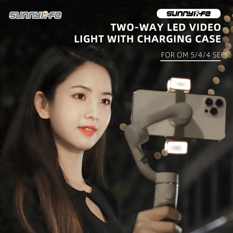 Sunnylife Two-way LED Video Light with Charging Case Tri-color Dimmable Portable Fill Lamp ...