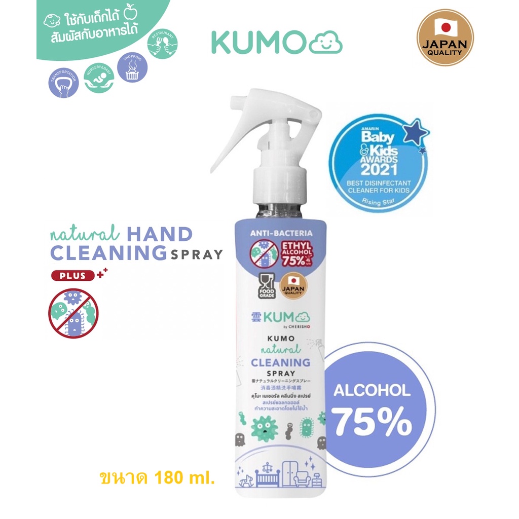 ใหญ่สุดคุ้ม 200 ML 73 Kumo Natural Hand Alcohol Spray - littlebaibua ...