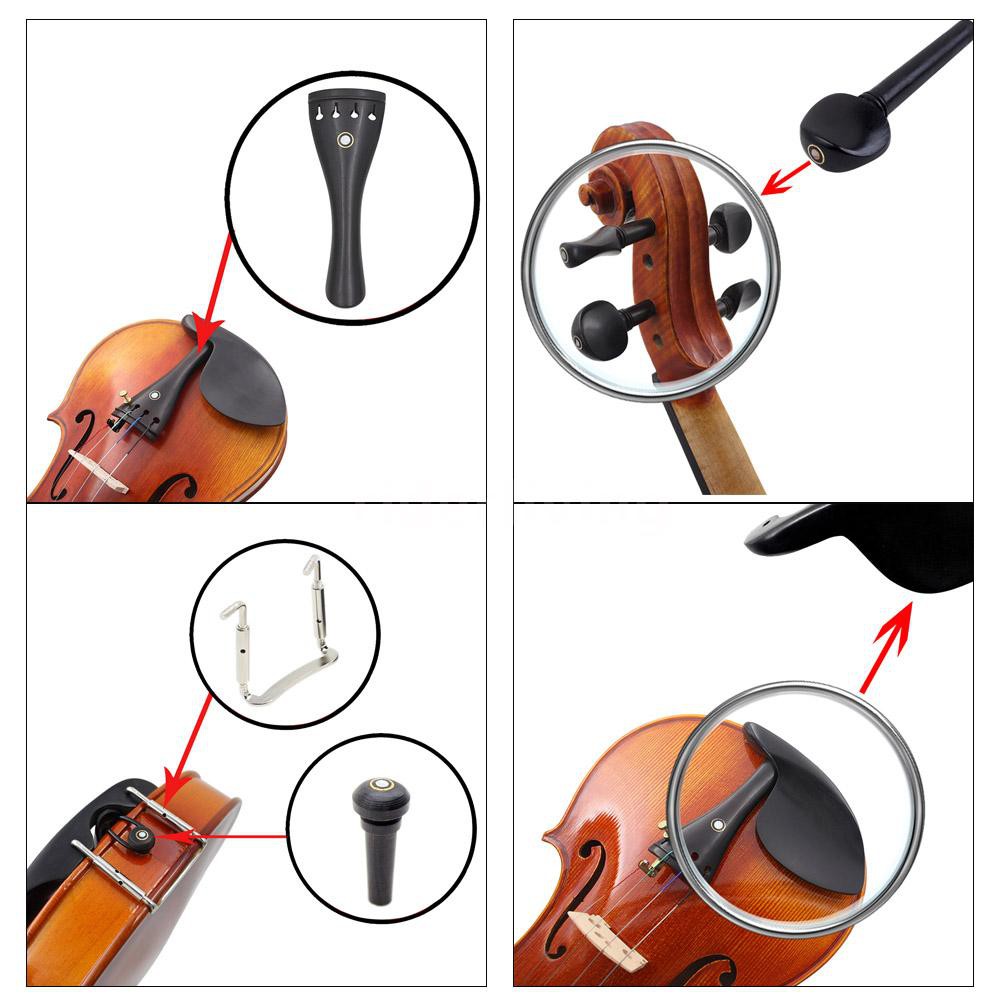 R&L☞♪♪ COD 15pcs 4/4 Violin Fiddle Parts Accessories Including ...