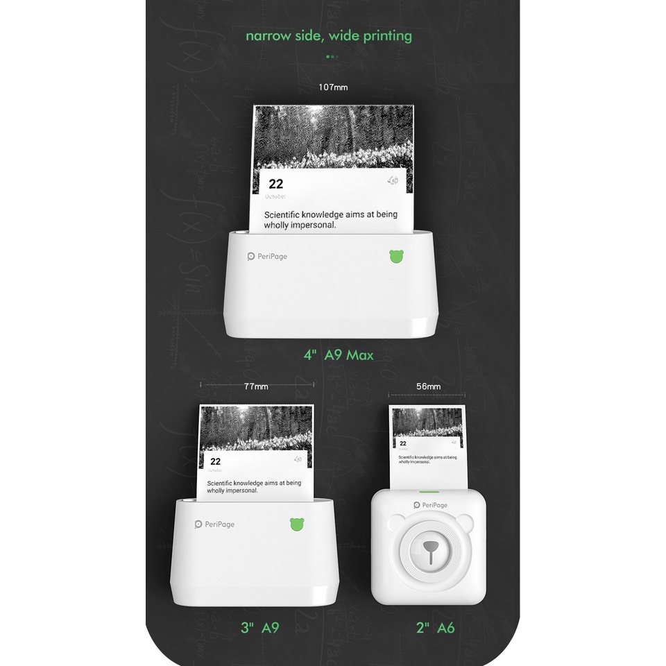 Peripage A9 Peripage A9 Max เครื่องปริ้นพกพา เครื่องปริ้นไร้หมึก Peripage x Paperang เครื่องปริ ...