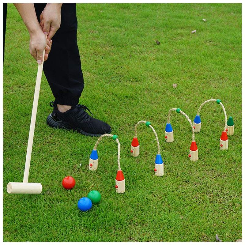 ส่งออก Roque Gate Ball Croquet ไม้ผลิตภัณฑ์กีฬากลางแจ้งเด็กประสาทสัมผัส ...