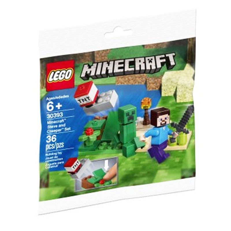 30393 : LEGO Minecraft Steve and Creeper Set Polybag | Shopee Thailand