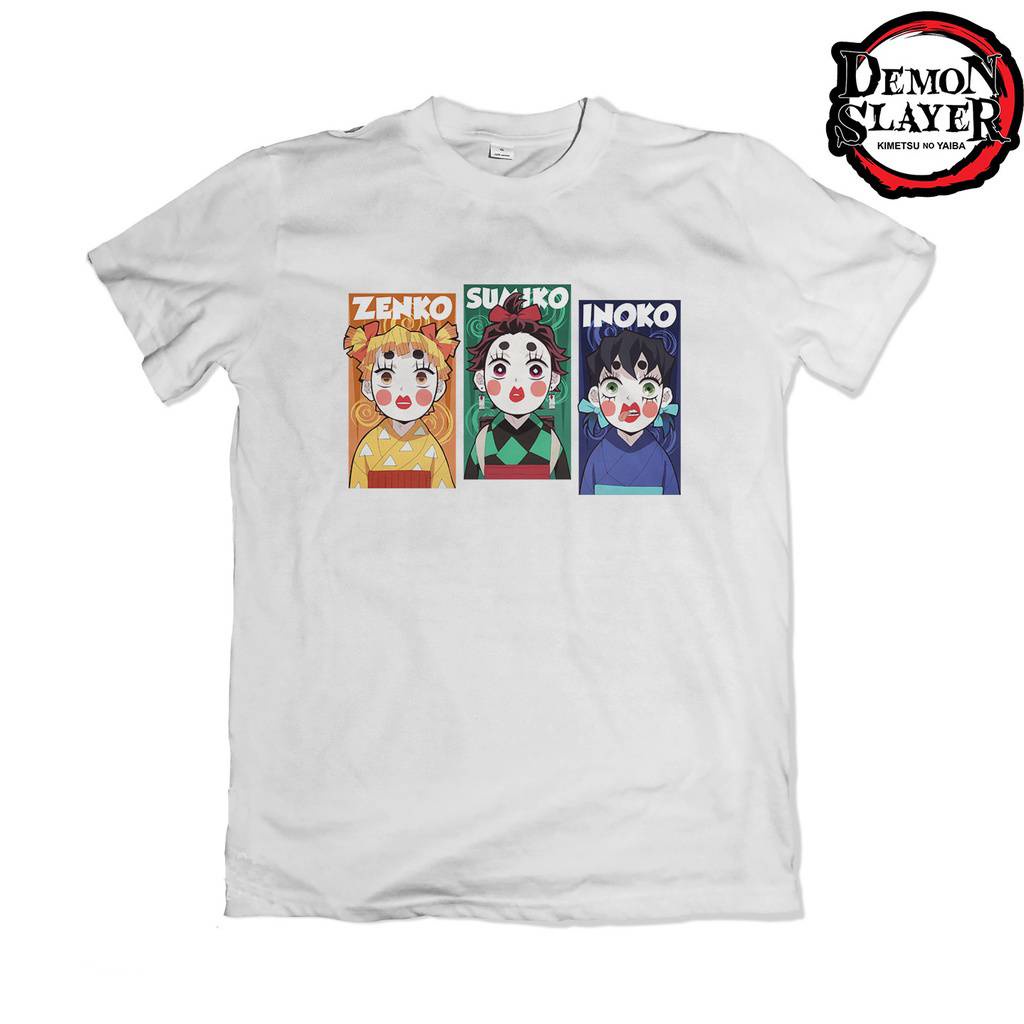 เสื้อยืดคอกลมเสื้อยืดแขนสั้นลําลอง พิมพ์ลายอนิเมะ Demon Slayer Zenko ...