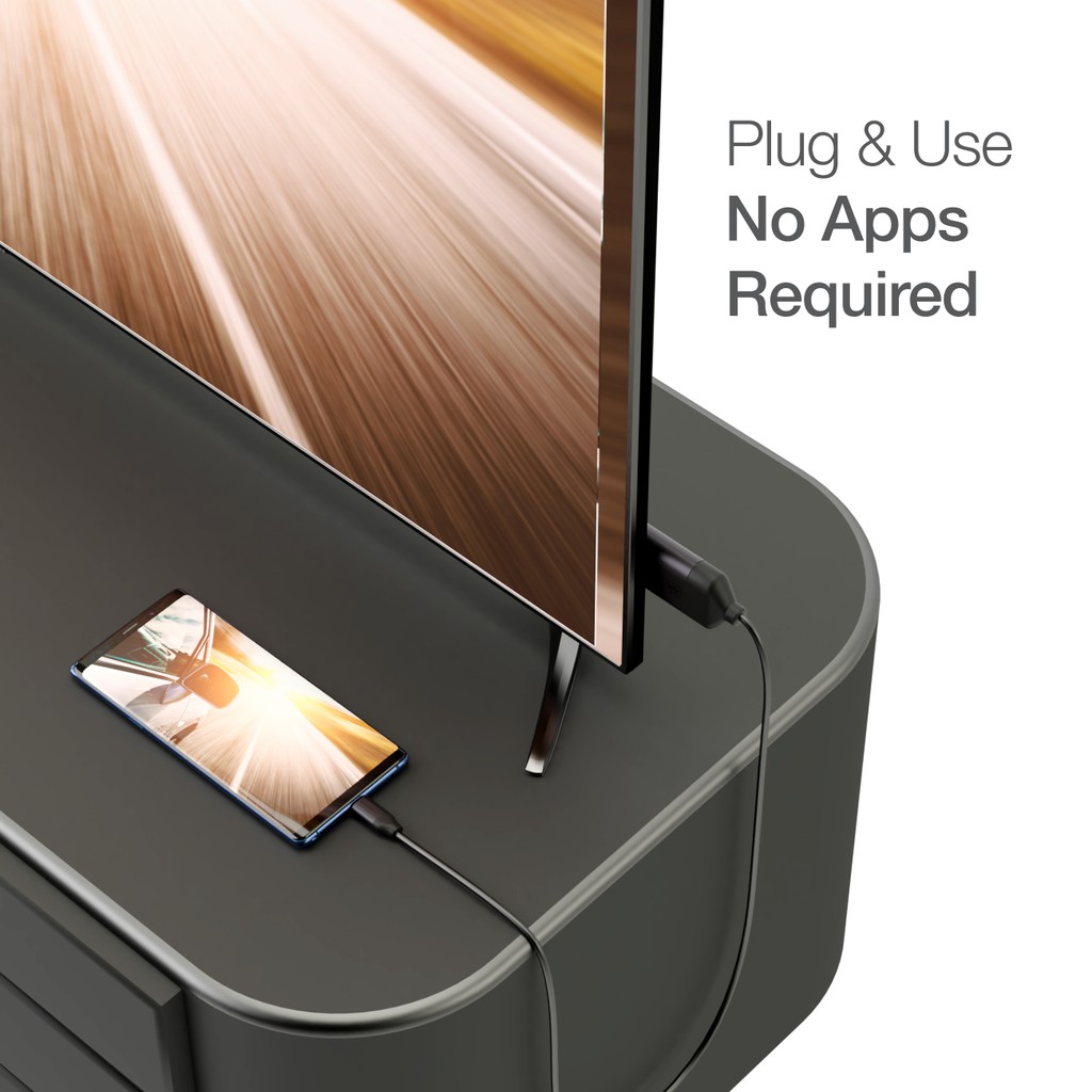 สายแปลงสัญาณส่งภาพมือถือเข้าทีวี AMAZINGthing สายเคเบิ้ล USB-C to HDMI ...